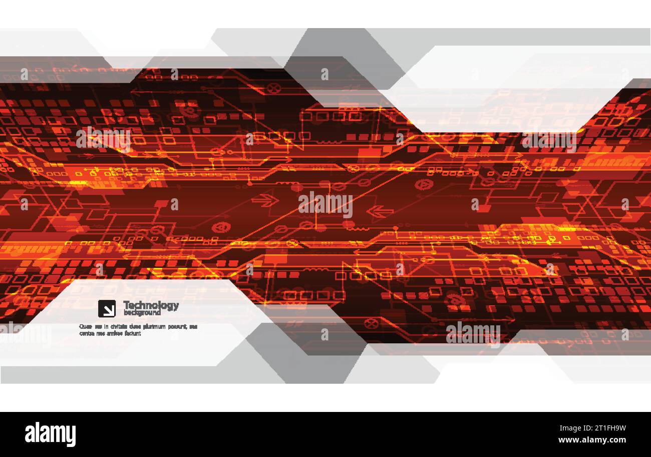 Abstract red digital communication technology background. Vector ...