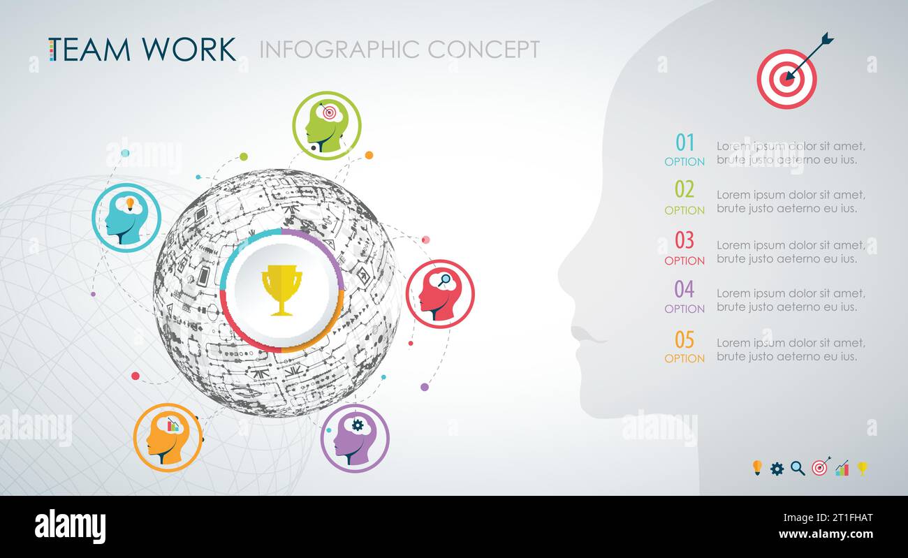 Info graphic teamwork. Business concept. Vector illustration Stock ...