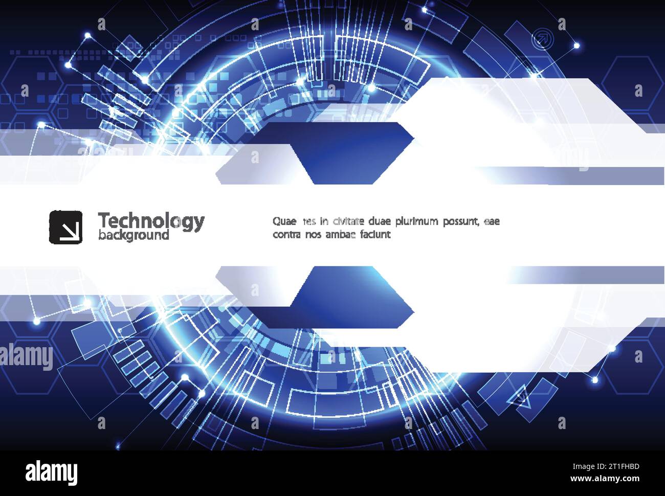 Abstract blue digital communication technology background. Vector ...