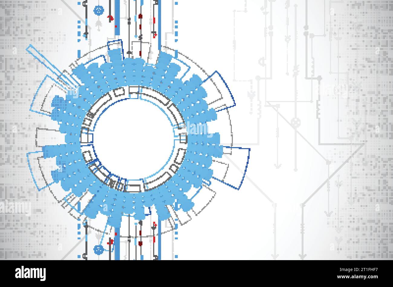 Abstract technological background with various elements. Structure ...