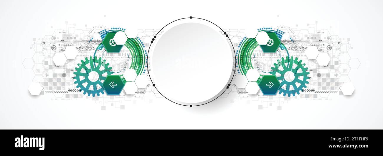 Abstract circle technology concept. Circuit board, high computer color ...