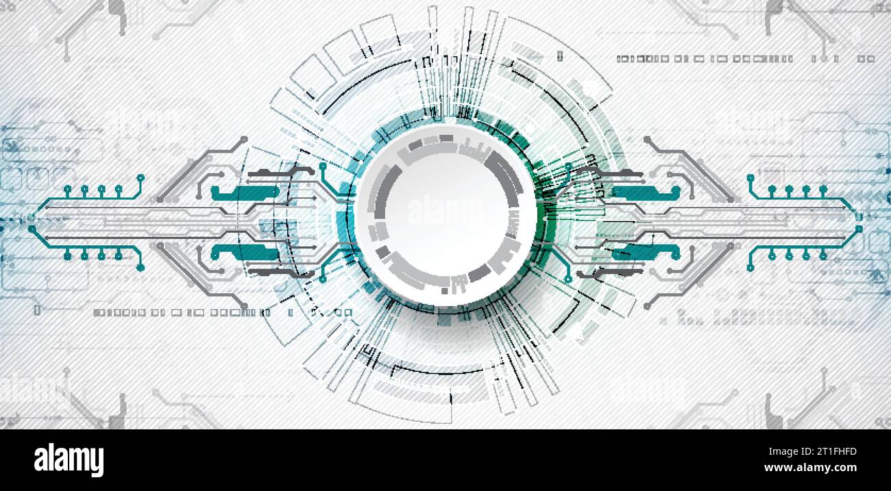 Abstract circle technology concept. Circuit board, high computer color ...