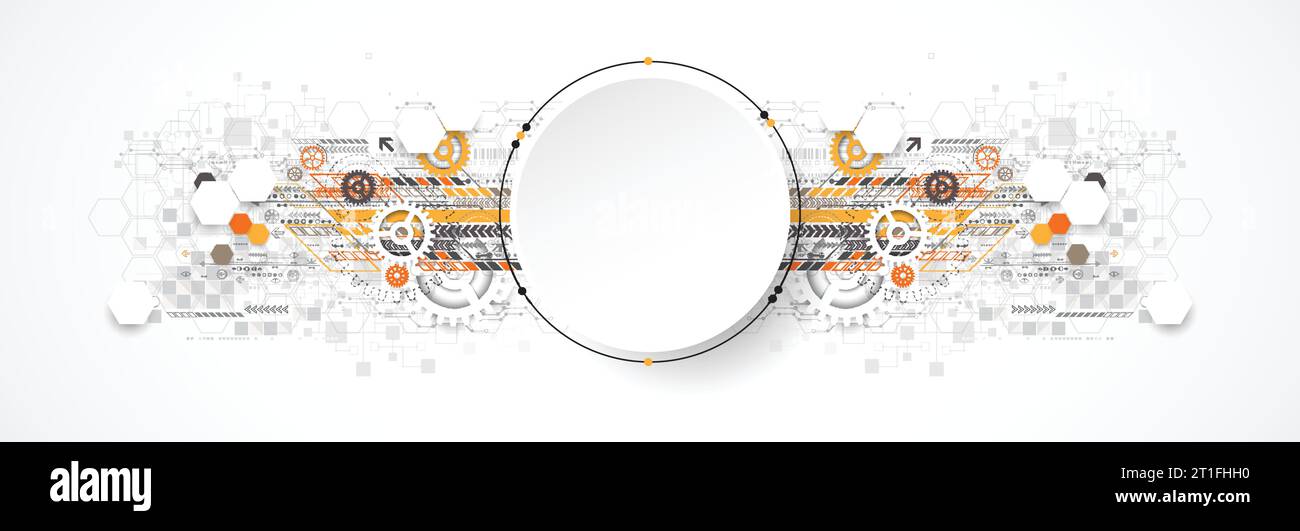 Abstract circle technology concept. Circuit board, high computer color ...