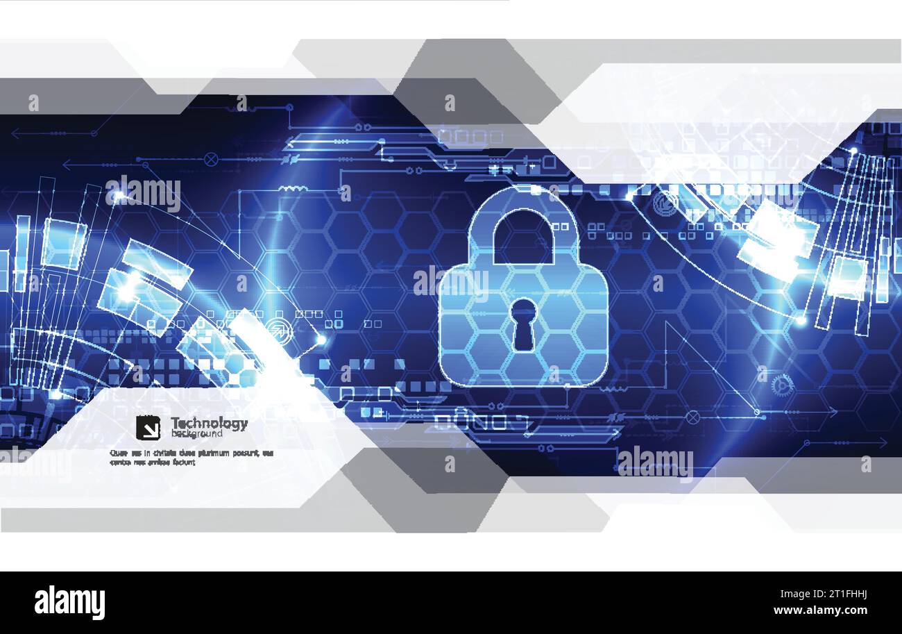 Protection concept of digital and technological. Protect mechanism ...