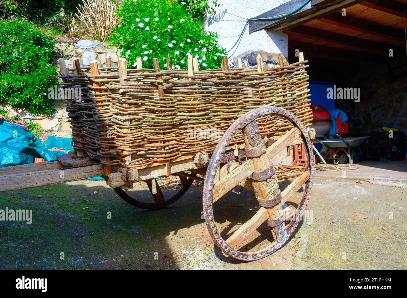 Rural old cart in Asturias, Spain Stock Photo - Alamy