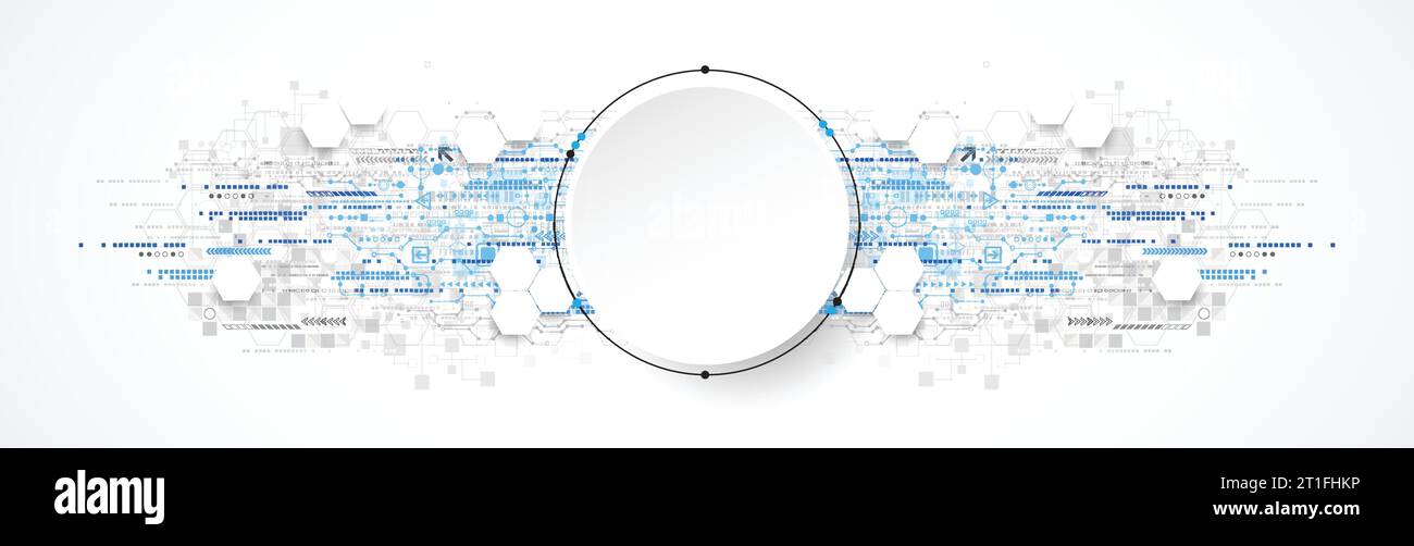 Abstract circle technology concept. Circuit board, high computer color ...