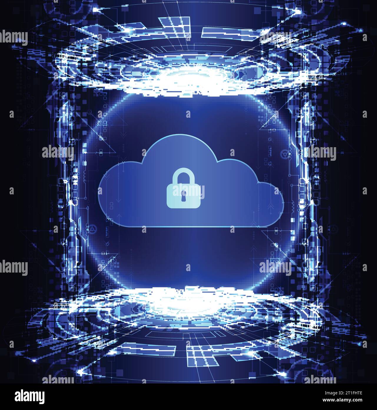Abstract security cloud technology background. Illustration Vector ...