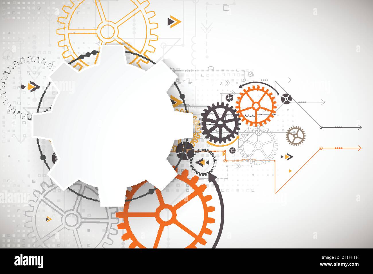 Vector illustration, Hi-tech digital technology and engineering theme ...