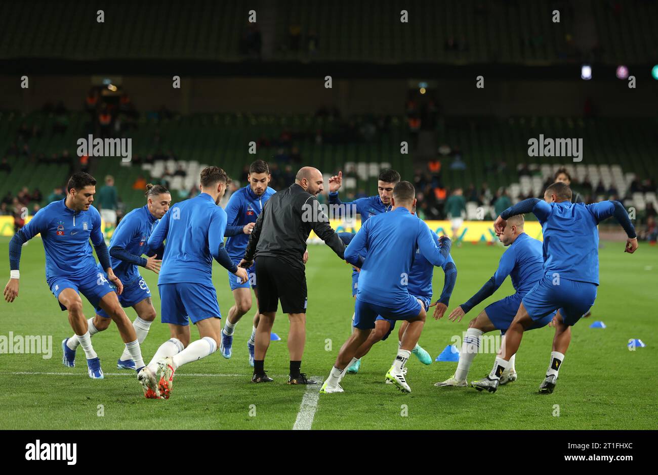 Greece players warm up prior to the UEFA Euro 2024 Qualifying Group B ...
