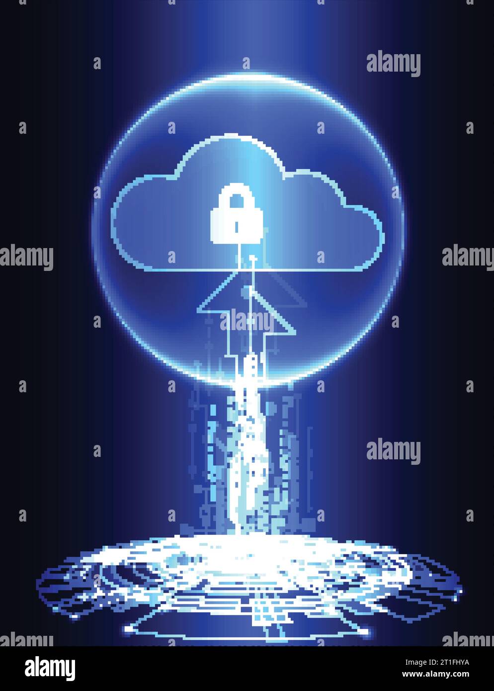Abstract security cloud technology background. Illustration Vector ...