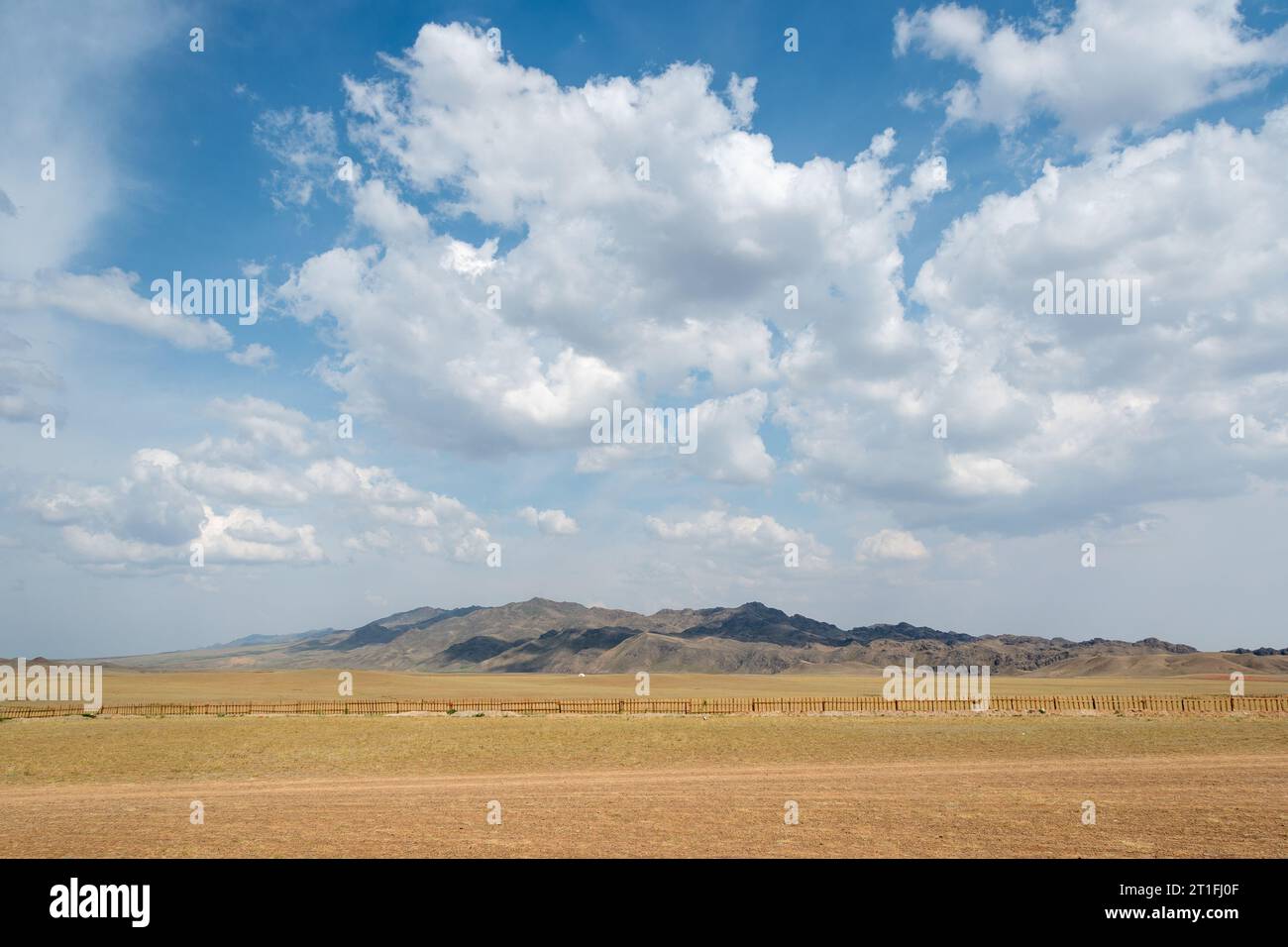 Mongolian steppe landscape Stock Photo - Alamy