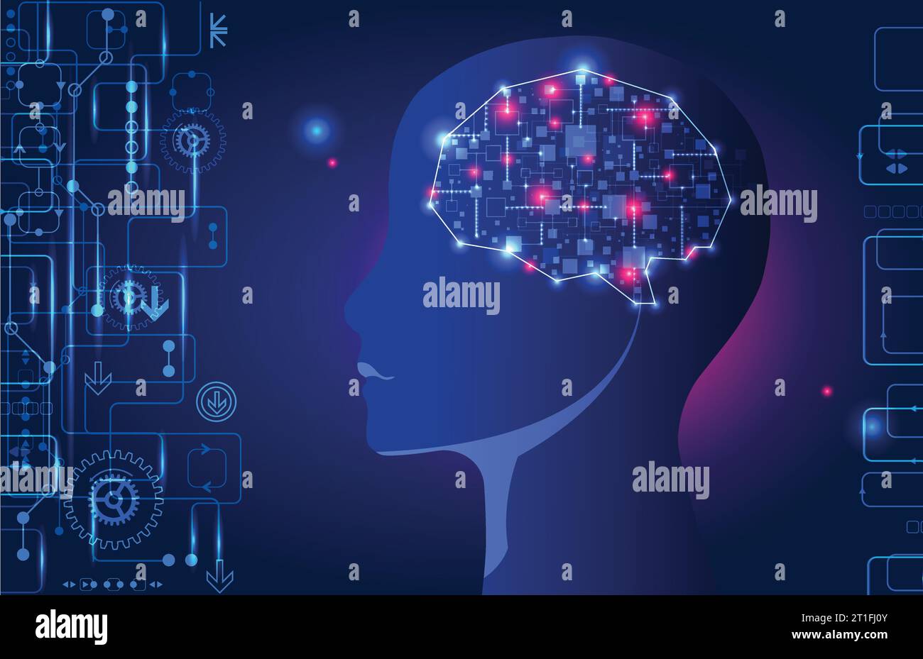 Artificial intelligence concept. Technology background. Vector science ...