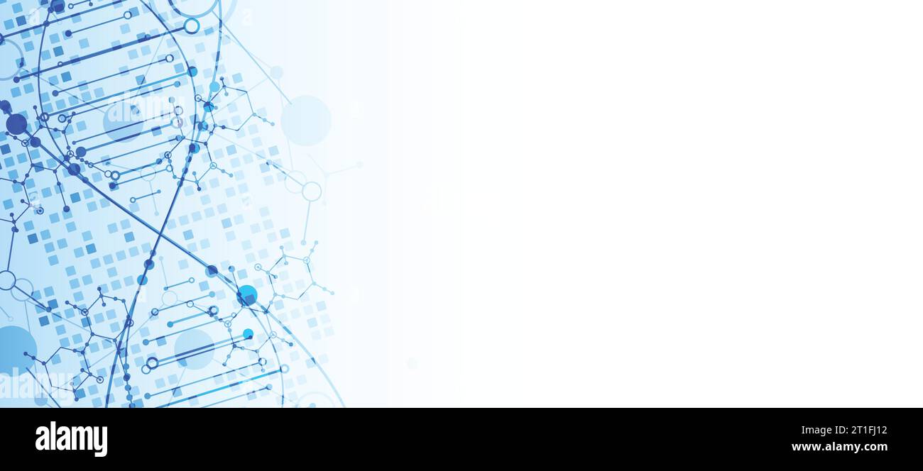 Science template, wallpaper or banner with a DNA molecules. Vector ...