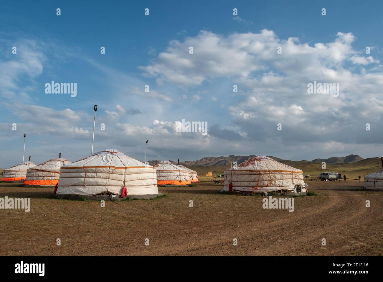 Mongolian yurt camp Stock Photo - Alamy
