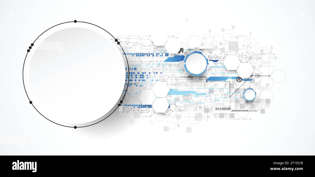 Abstract circle technology concept. Circuit board, high computer color ...