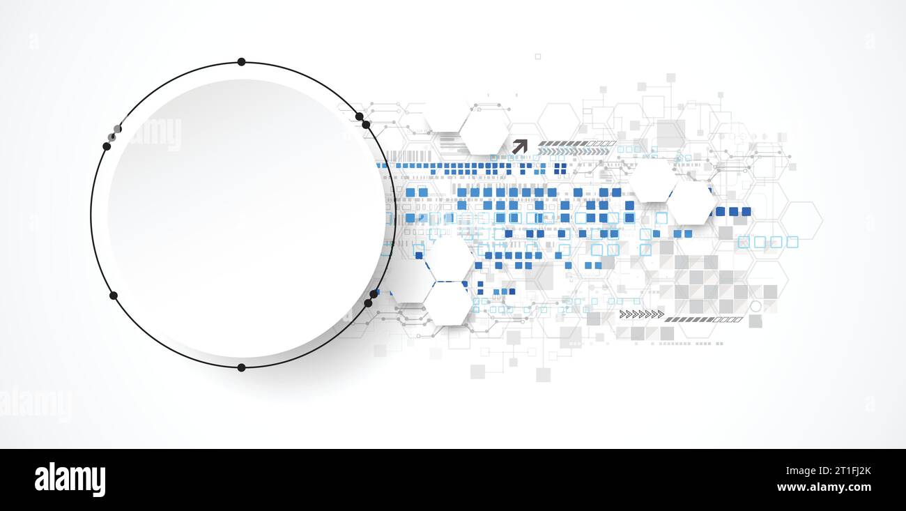 Abstract circle technology concept. Circuit board, high computer color ...