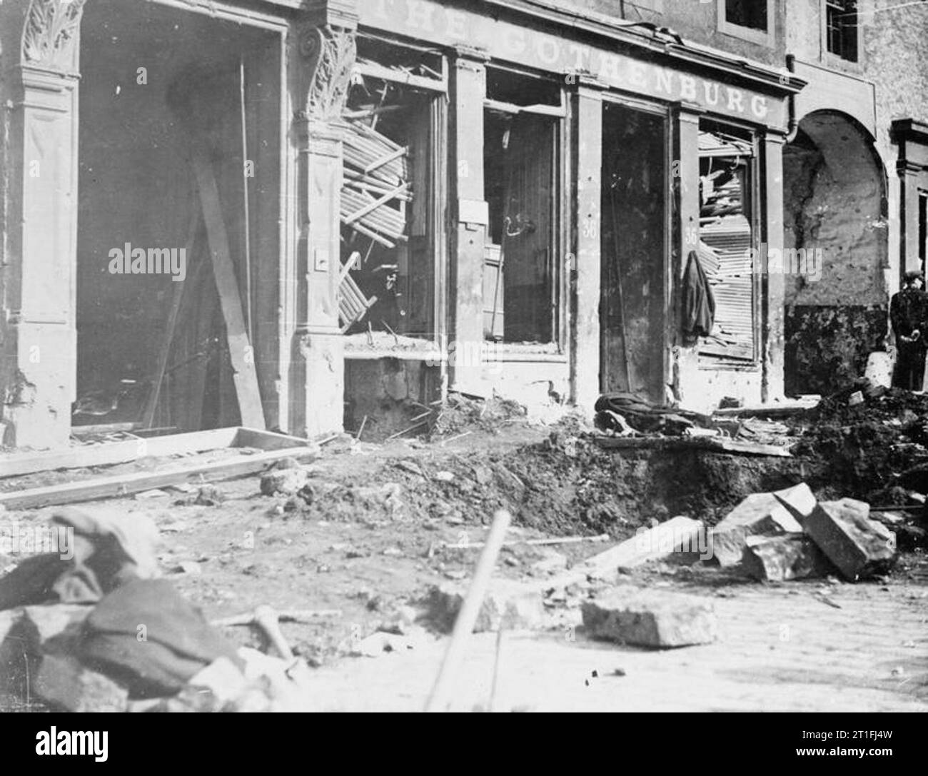 Baird Andrew H Collection Air raid damage, Edinburgh. Grassmarket Stock ...