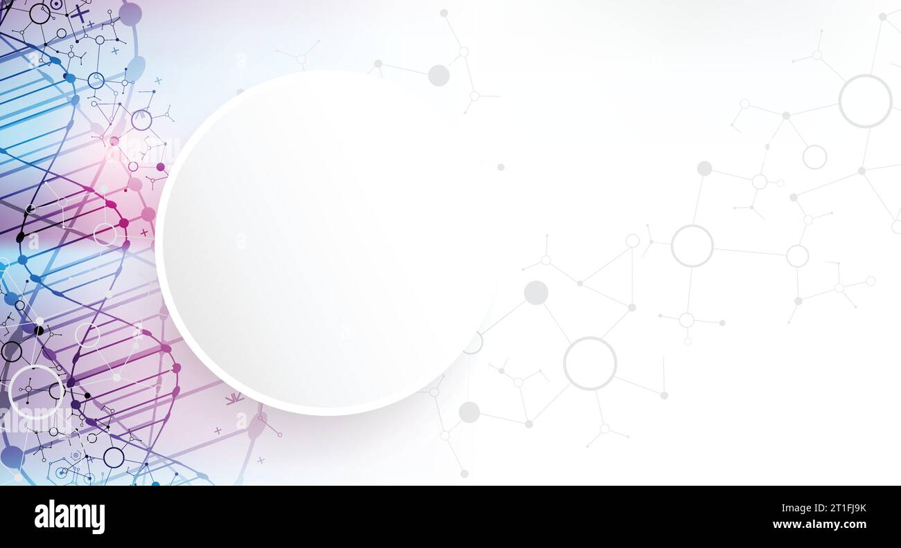 Science template, wallpaper or banner with a DNA molecules. Vector ...