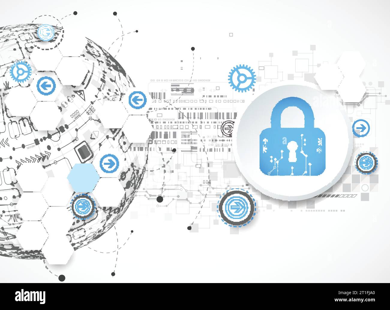 Protection concept. Security mechanism, system privacy. Digital ...