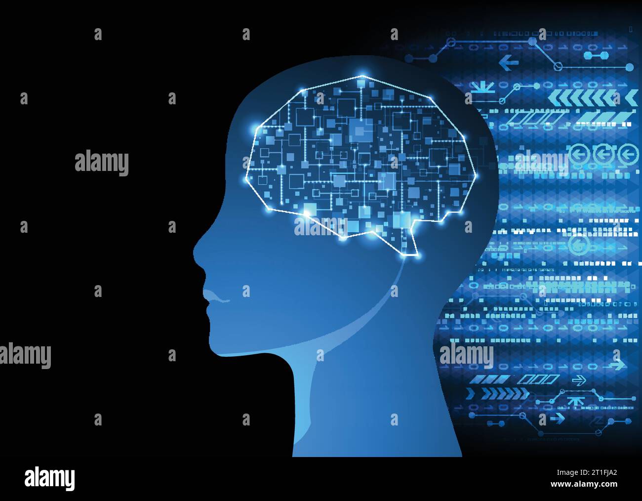 Artificial intelligence concept. Technology background. Vector science ...