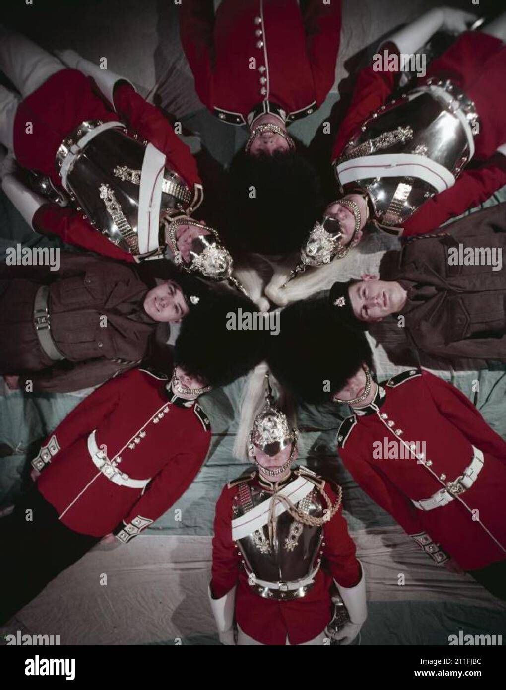 Three Scots Guards, Three Life Guards and Two Men of the Royal Army ...