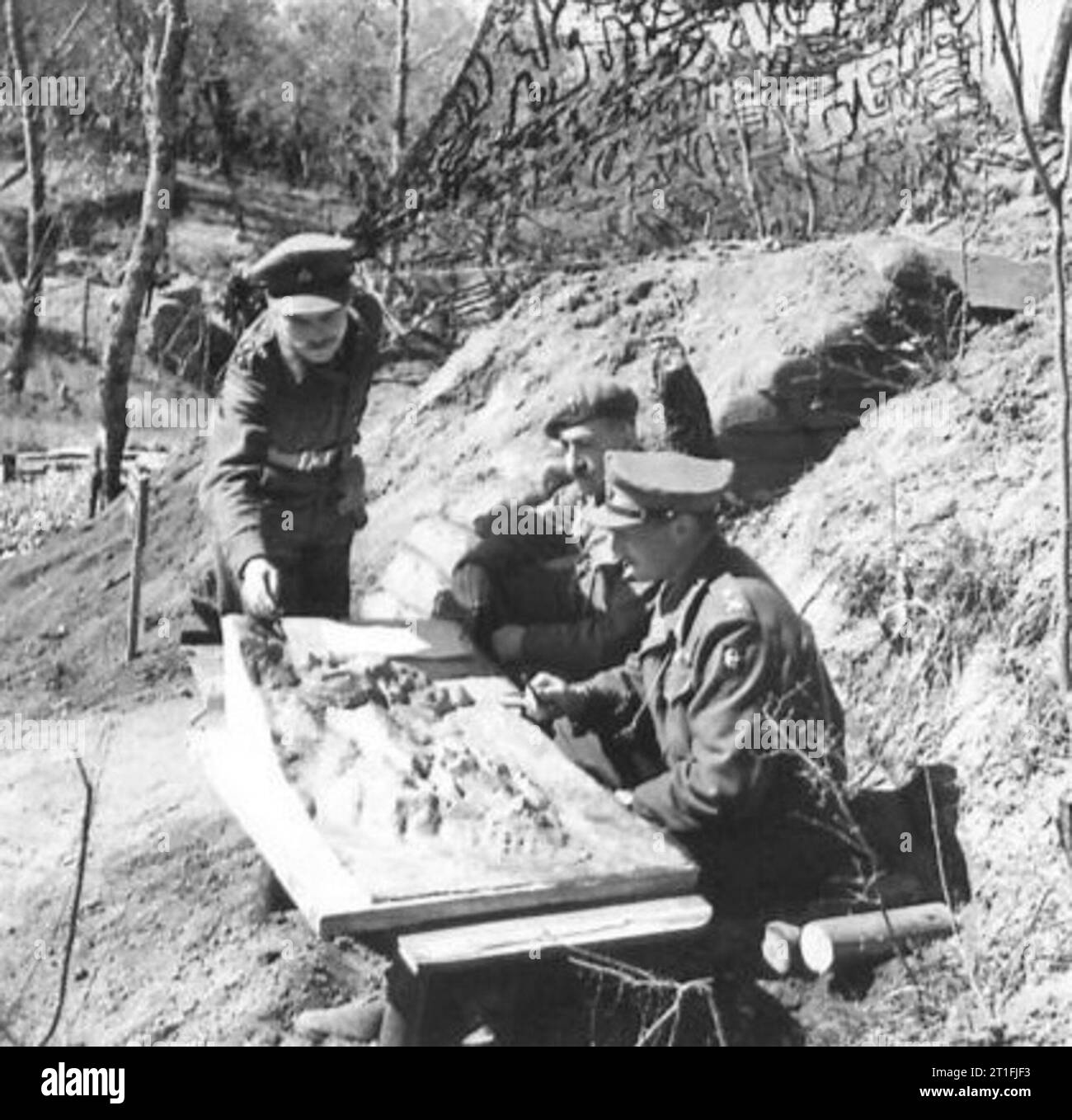 Major-General Charles Keightley (right), commander of the 78th Infantry ...