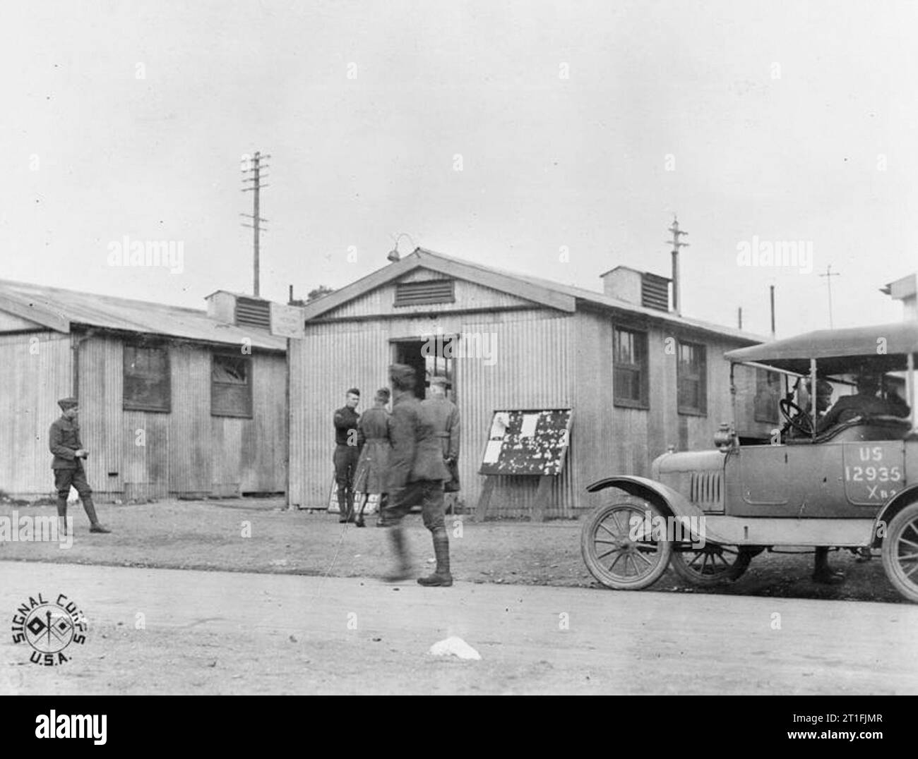 American Soldiers in Britain The American Camp Headquarters, the ...