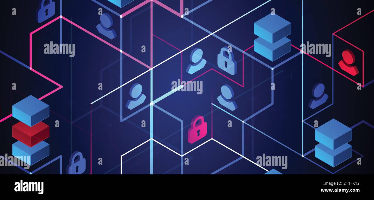 Network Concept. Isometric theme for your business. Vector illustration ...