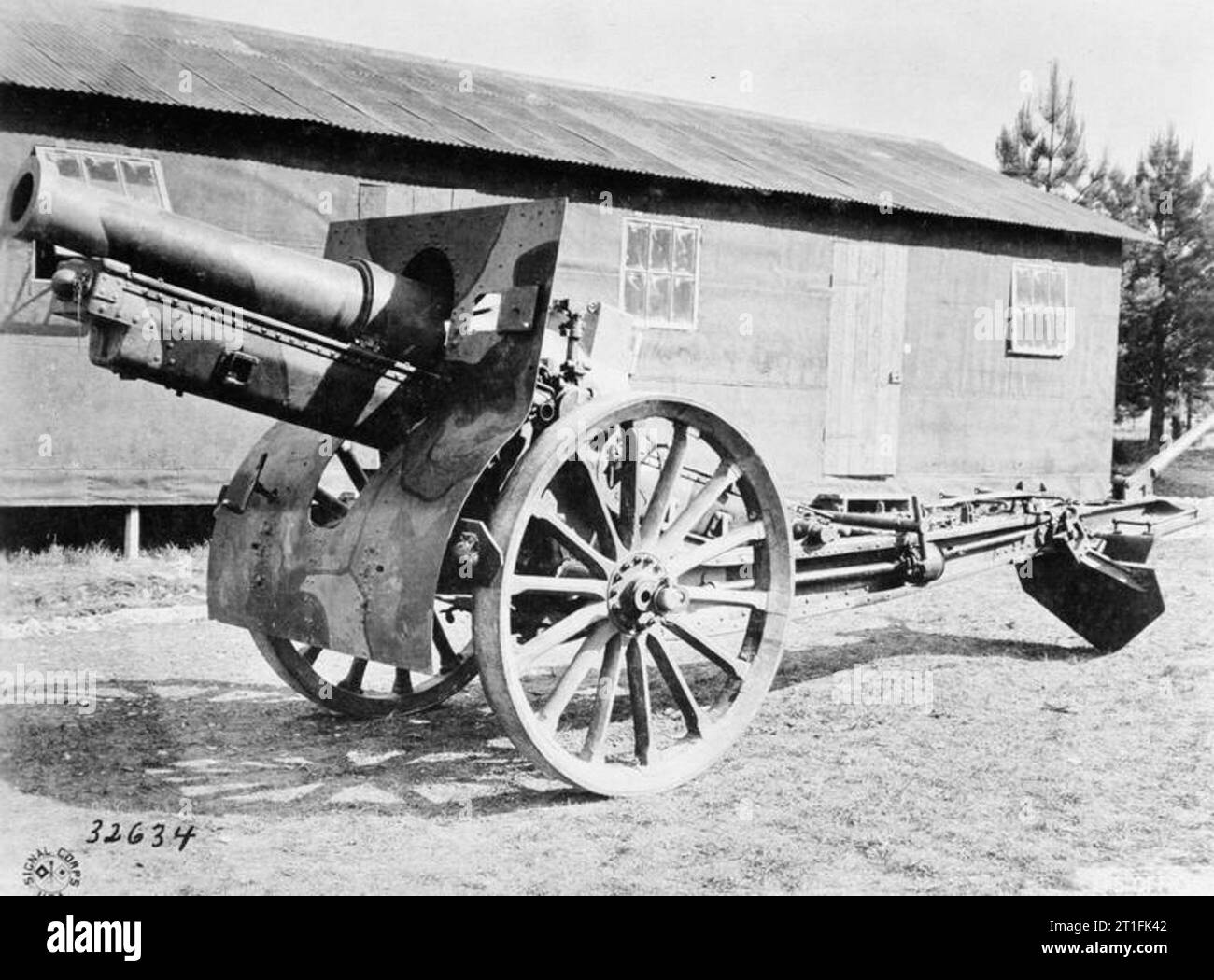 Artillery on the Western Front 15 cm French howitzer Stock Photo - Alamy
