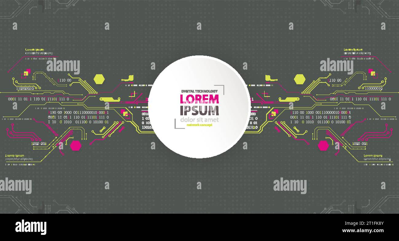 Abstract technology concept. Circuit board, high computer color ...