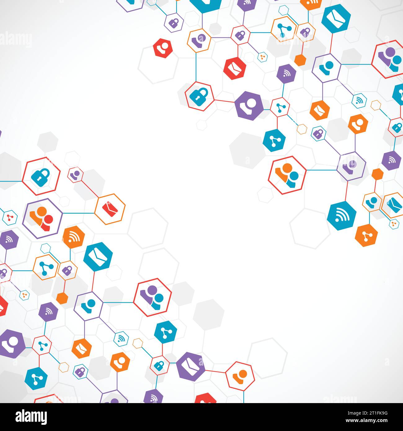 Social media vector background. Network concept Stock Vector Image ...