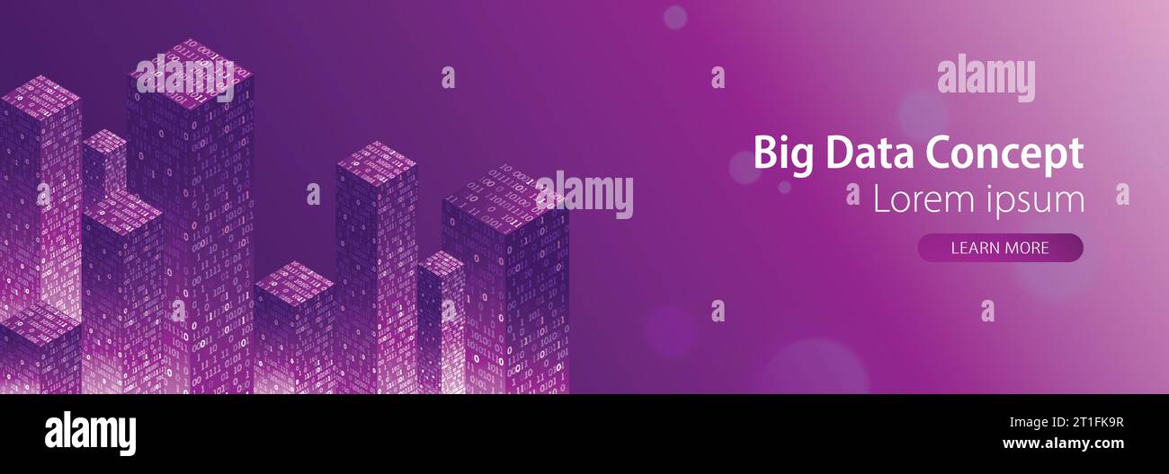 Technology background. Big data concept. Binary computer code. Vector ...