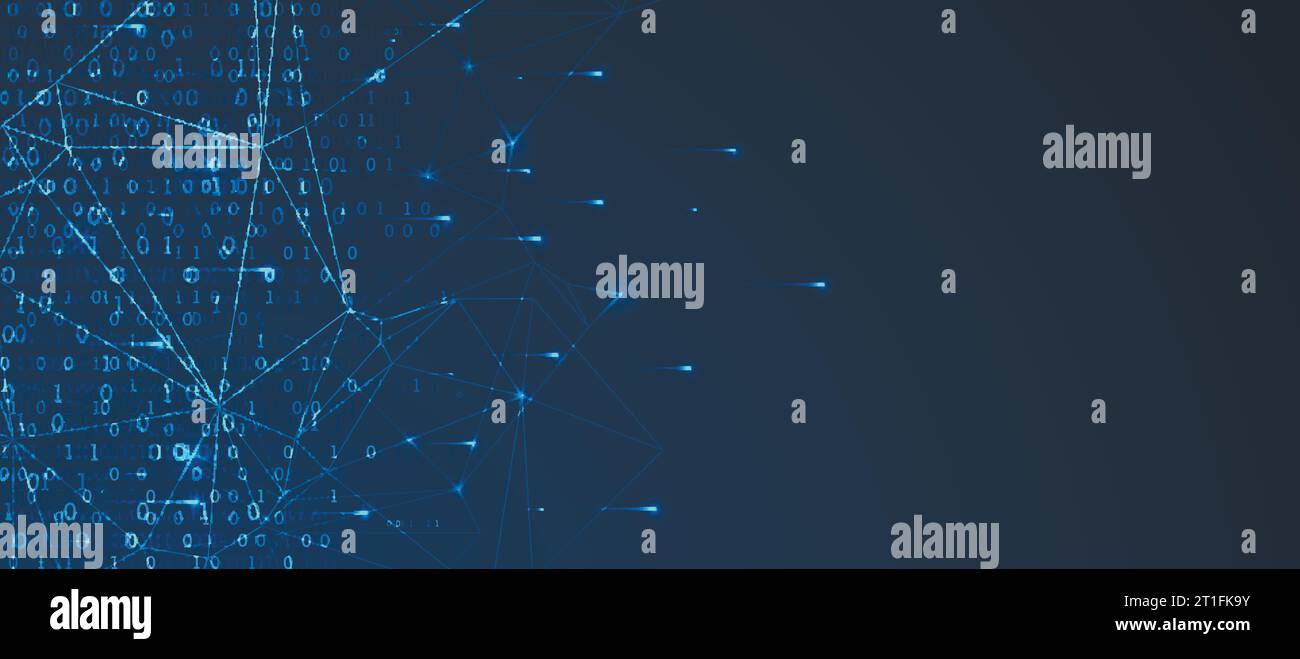 Technology background. Big data concept. Binary computer code. Vector ...