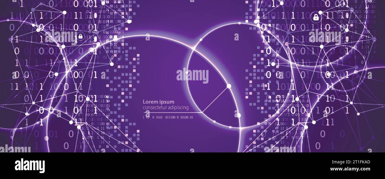 Technology Background Big Data Concept Binary Computer Code Vector Illustration Stock Vector 