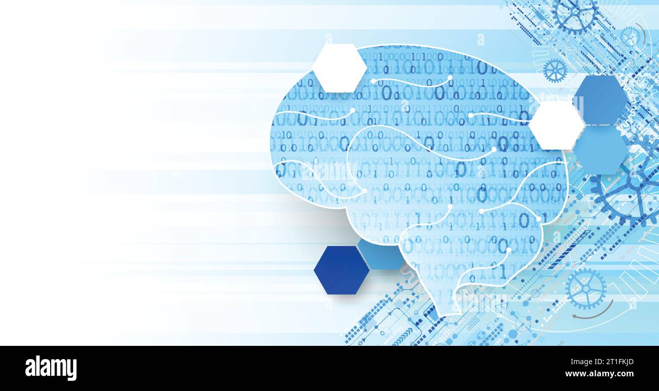 Abstract digital brain,technology concept. Vector Stock Vector Image ...