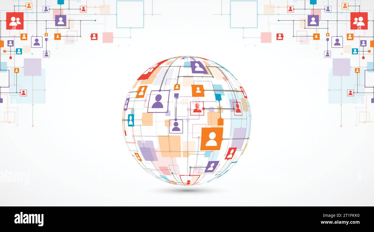 Social media vector background. Network concept Stock Vector Image ...