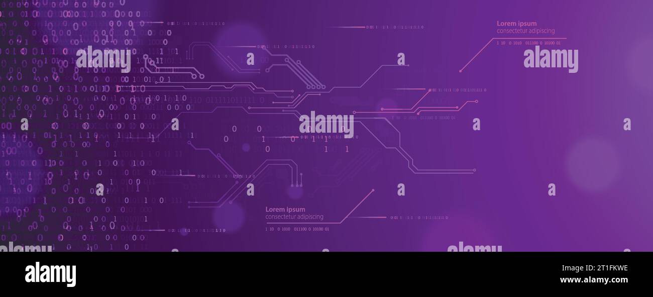 Technology background. Binary computer code. Big data concept. Vector illustration Stock Vector ...
