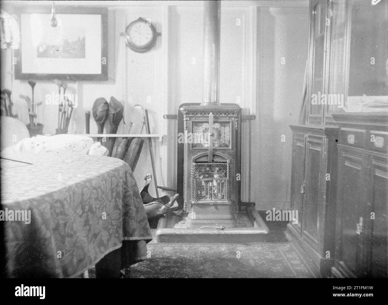 HMS Thistle, 1st Class Gunboat at the China Station 1910 - 1912 HMS THISTLE - corner of wardroom ...