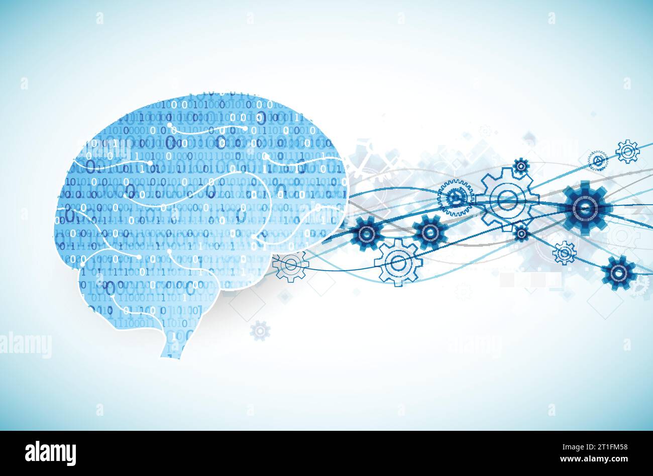 Abstract digital brain,technology concept. Vector Stock Vector Image & Art - Alamy