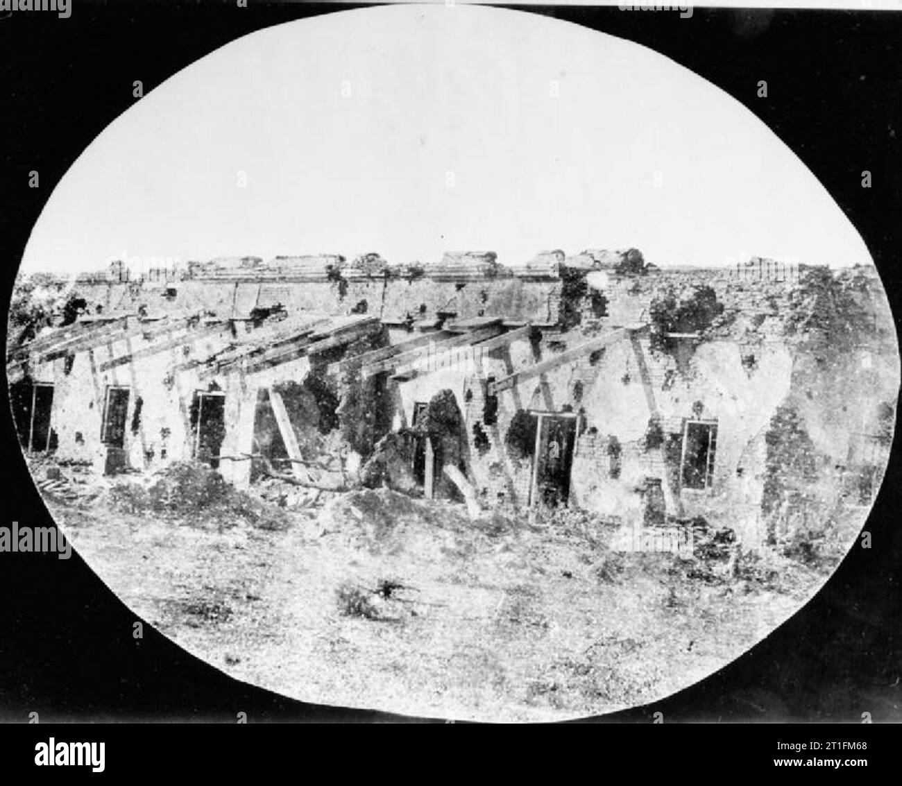 The Indian Mutiny 1857-1859 Aftermath of the Siege of Cawnpore, showing the remains of the ...