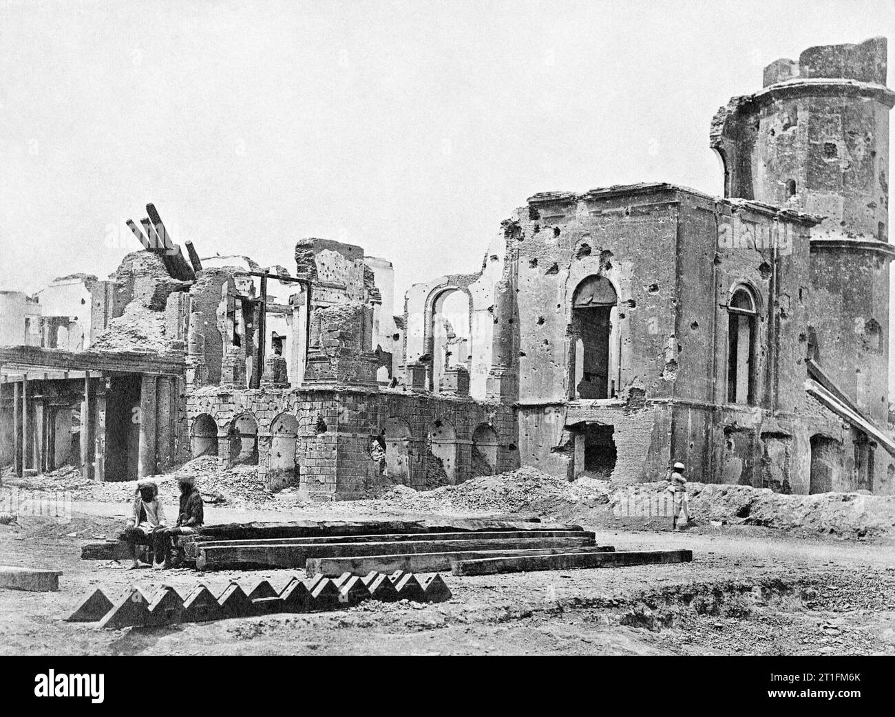 The Indian Mutiny 1857-1859 Aftermath of the Siege of Lucknow. The ruins of the Temporary ...