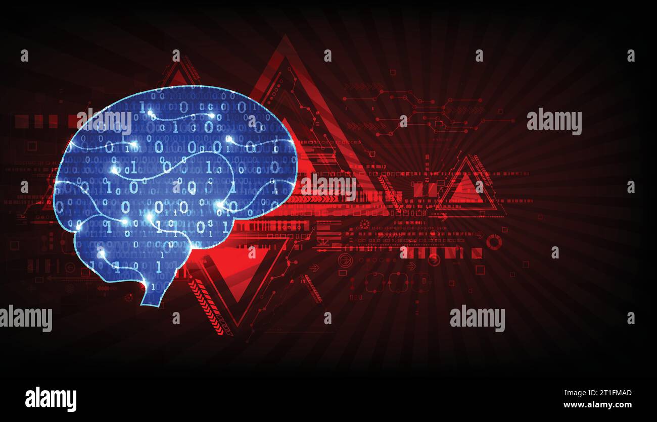 Abstract digital brain,technology concept. Vector Stock Vector Image & Art - Alamy