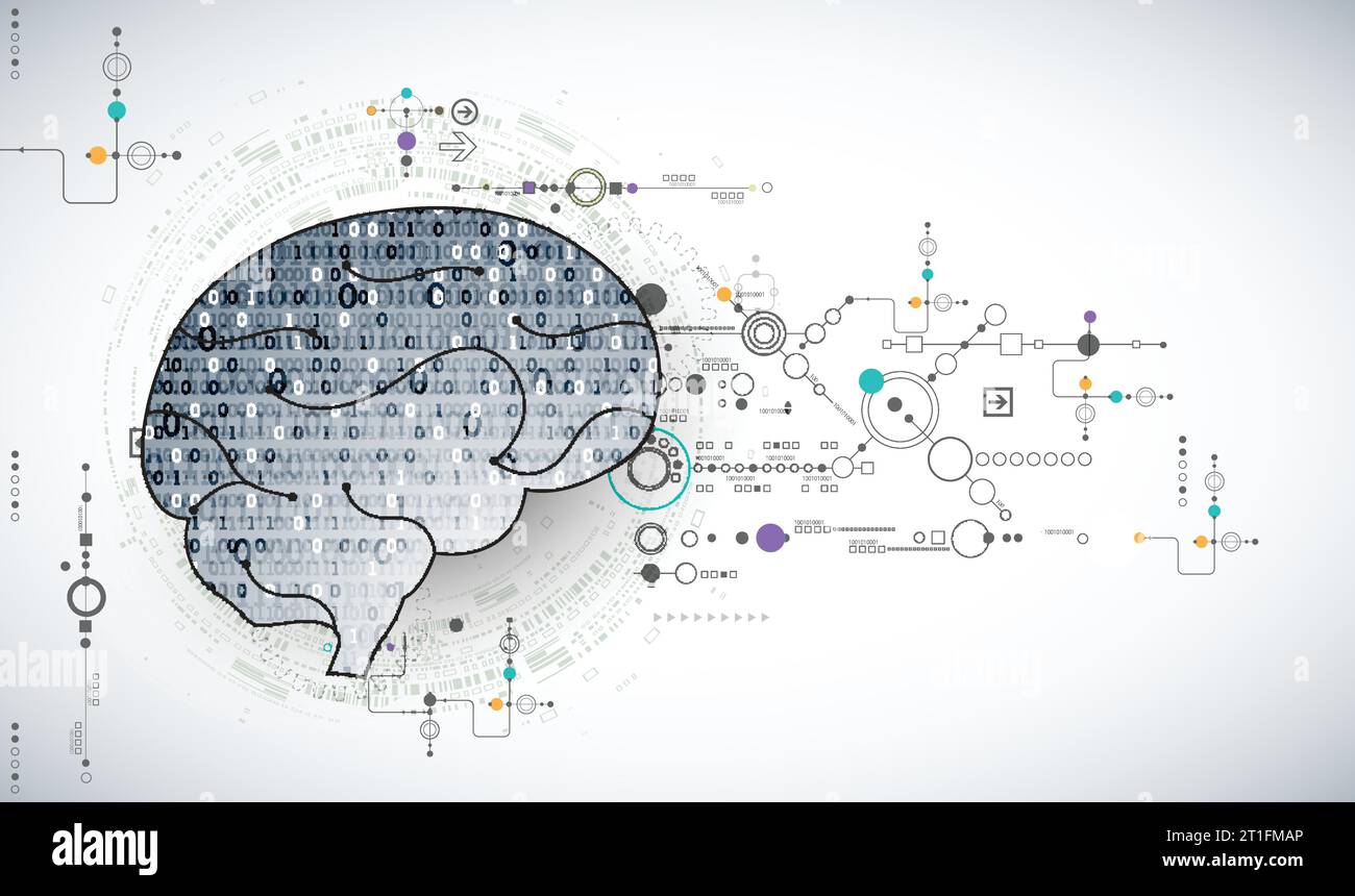 Abstract digital brain,technology concept. Vector Stock Vector Image & Art - Alamy