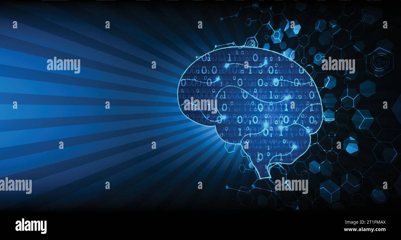 Abstract digital brain,technology concept. Vector Stock Vector Image ...