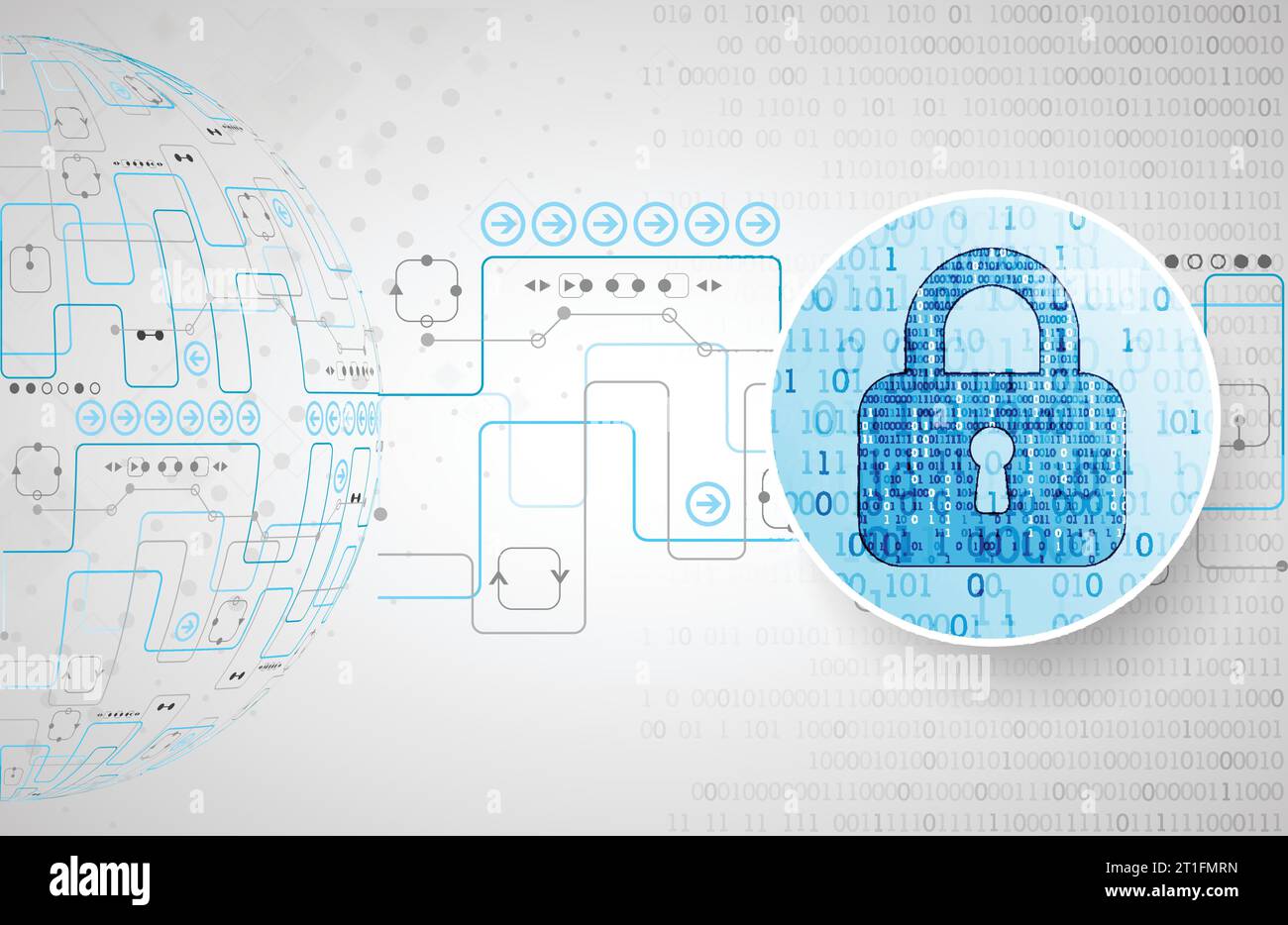 Protection concept. Protect mechanism, system privacy. Vector ...