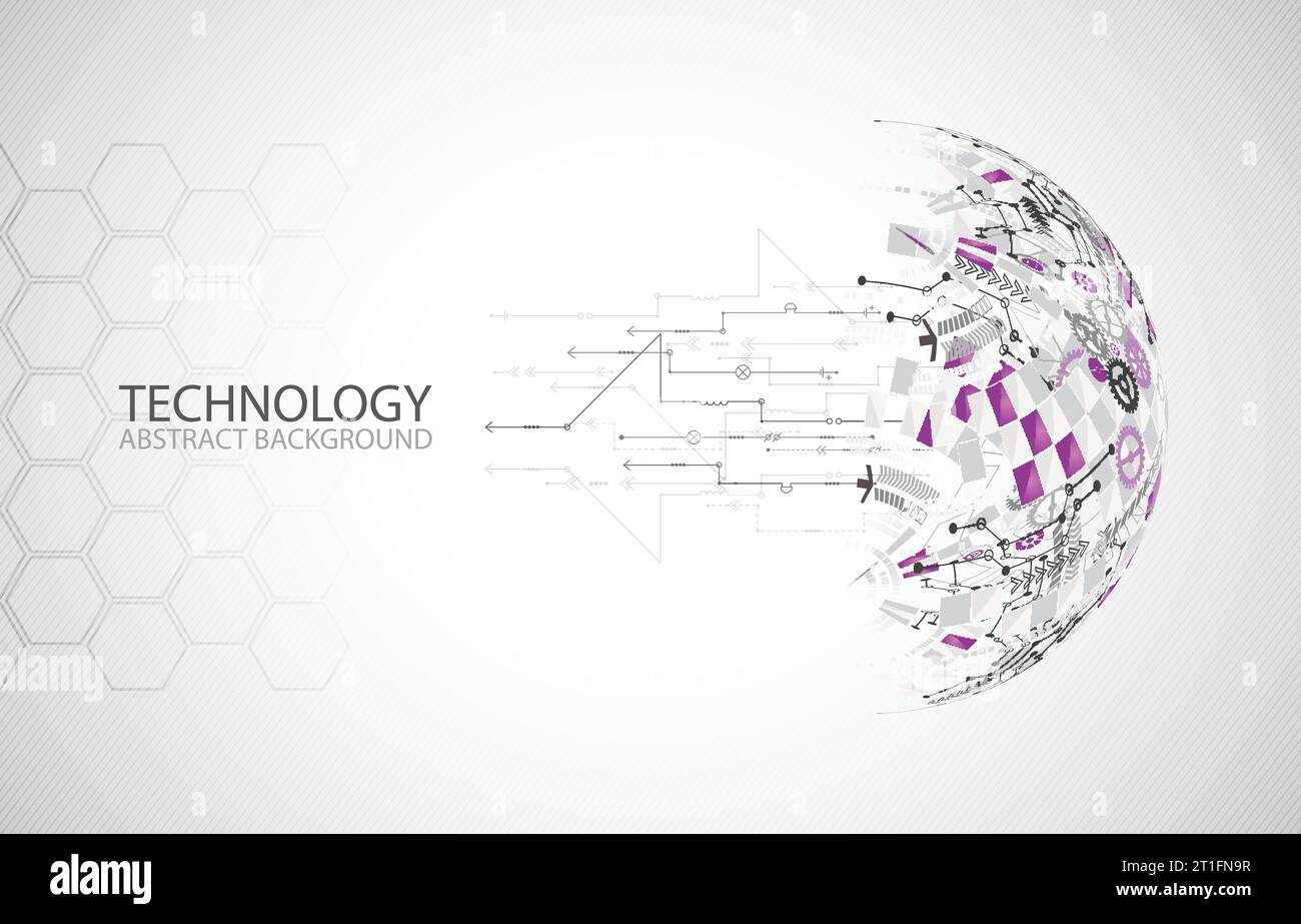 Abstract technology half - sphere background. Global network concept ...