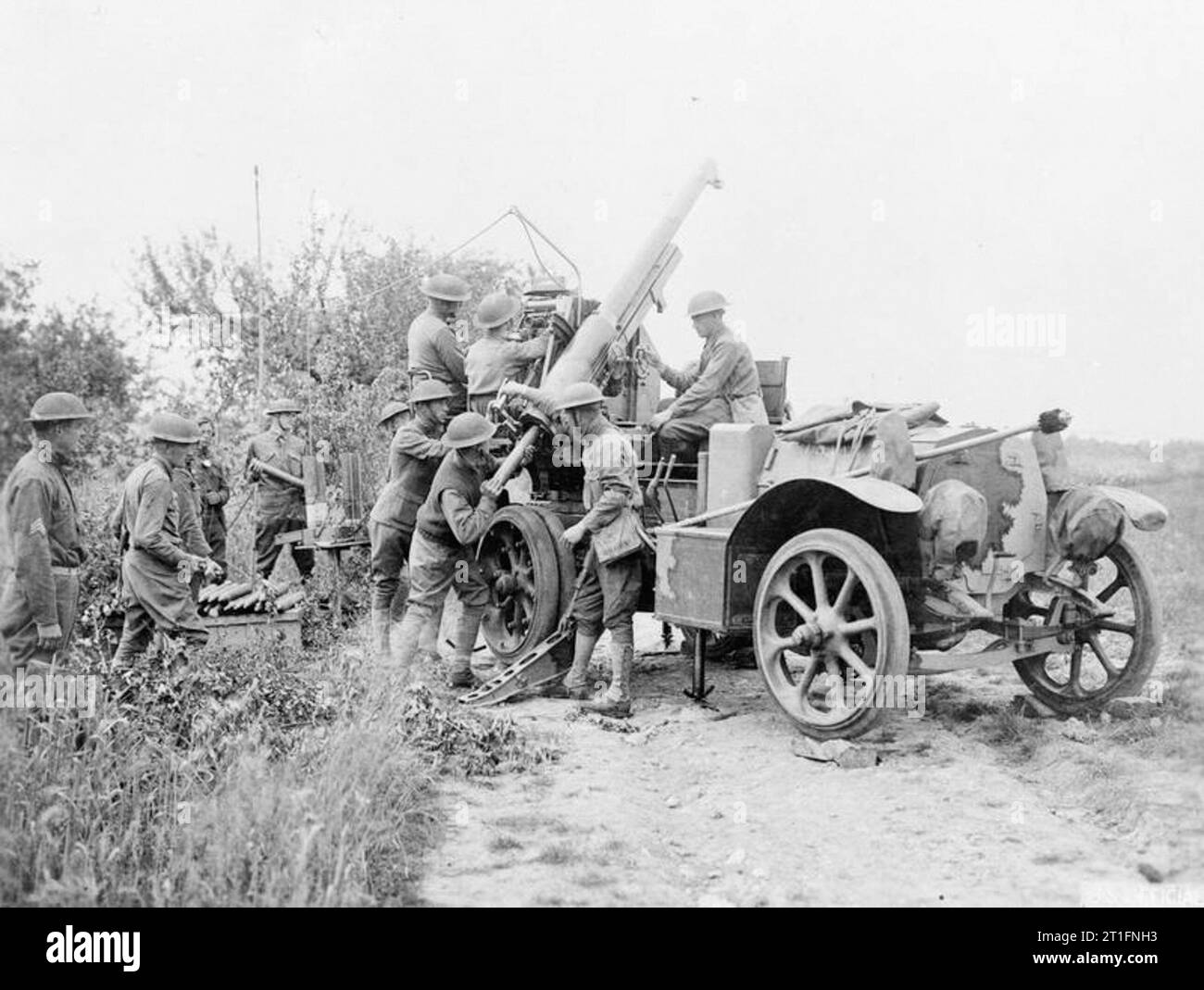 The US Army on the Western Front 1917-1918 75 mm anti-aircraft gun on ...