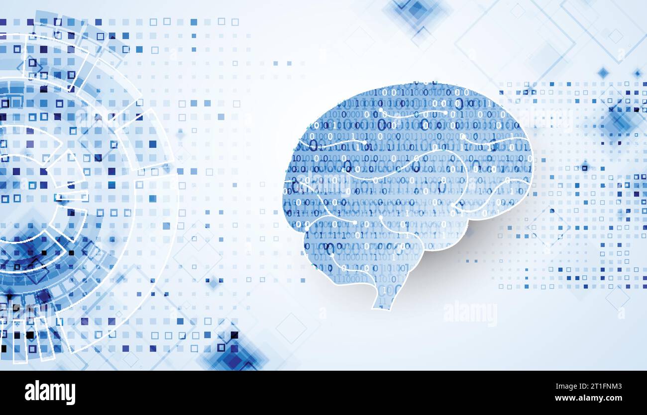 Abstract digital brain,technology concept. Vector Stock Vector Image & Art - Alamy