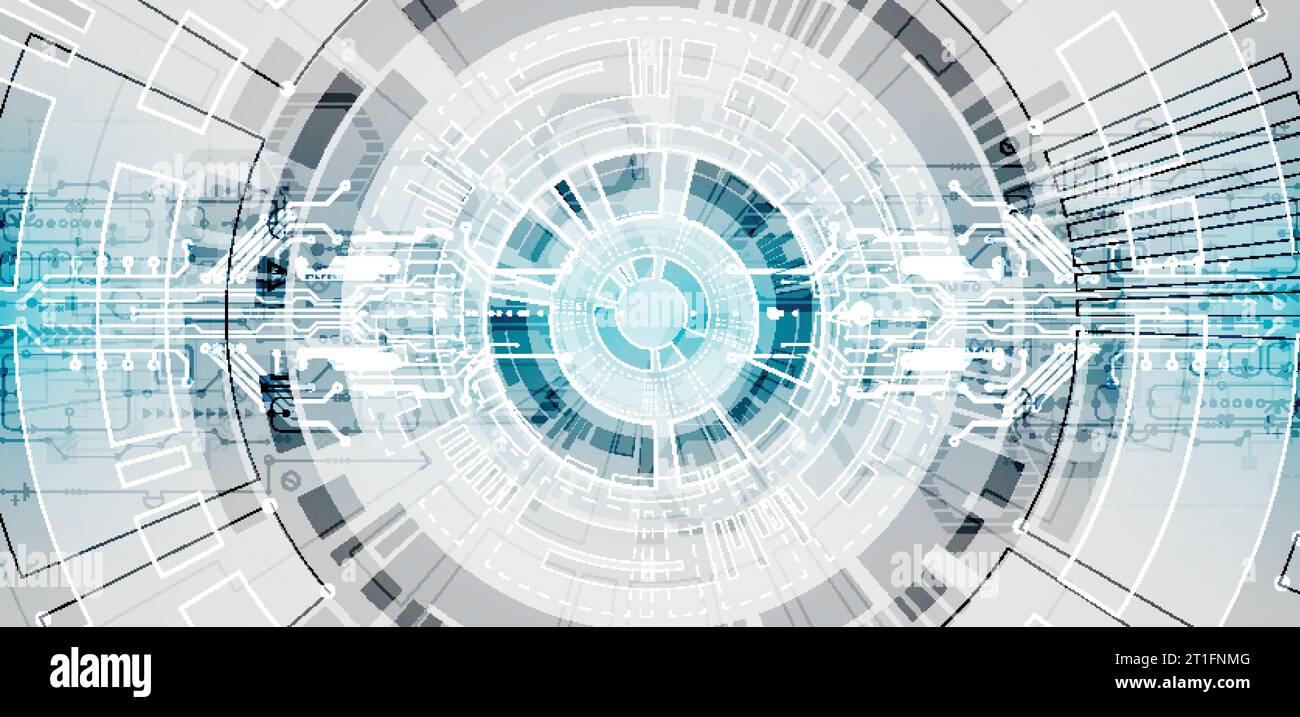 Abstract circle technology concept. Circuit board, high computer color ...