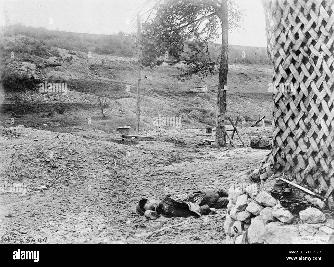 The US Army on the Western Front 1917-1918 Body of German sniper, who ...